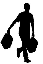 Silhouette Man Carry Load Vector Images (over 100)