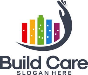 Building care logo designs city Royalty Free Vector Image