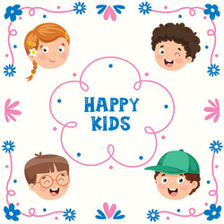 Colorful flowers and kids Royalty Free Vector Image
