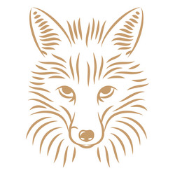 Sideways sitting stroke fox Royalty Free Vector Image