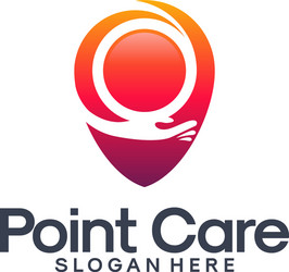 Care point logo concept charity template Vector Image