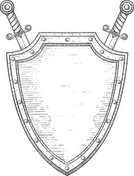 Heraldic symbol of sweden shield Royalty Free Vector Image