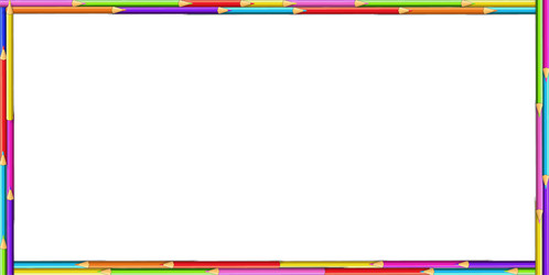 Colorful rectangle border made of pencils Vector Image