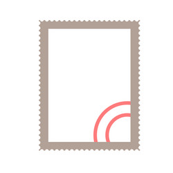Postage stamp template blank rectangle and square Vector Image