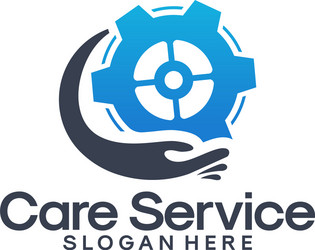 Care service logo designs double Royalty Free Vector Image