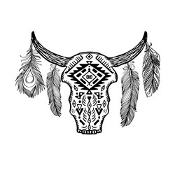 Aztec Bull Skull Vector Images (over 390)