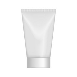 Blank plain white cream tube Royalty Free Vector Image