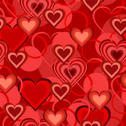 Seamless red pattern with hearts valentines day Vector Image