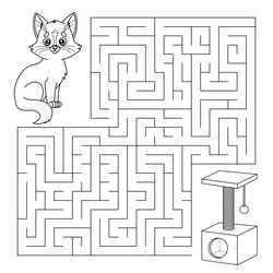 Labyrinth game and maze puzzle for children Vector Image