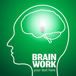Energy of a working brain Royalty Free Vector Image