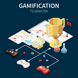 Business gamification infographic Royalty Free Vector Image