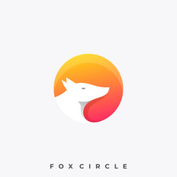 Fox circle template Royalty Free Vector Image - VectorStock