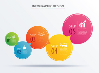 Infographic five section diagram Royalty Free Vector Image