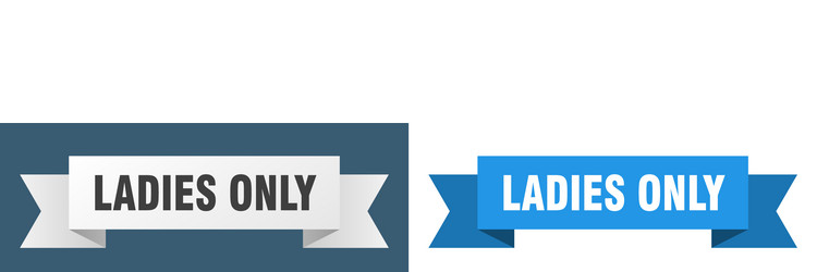 Ladies only sticker square isolated Royalty Free Vector