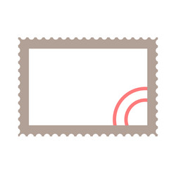 Postage stamp template blank rectangle and square Vector Image