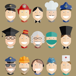 Professional people hats set Royalty Free Vector Image