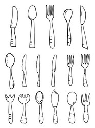 Pattern with hand drawn doodle cooking equipment Vector Image