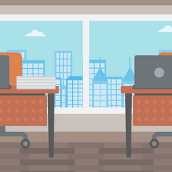 Background of office with city view Royalty Free Vector