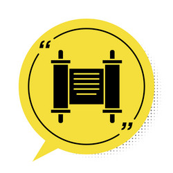 Black decree paper parchment scroll icon icon Vector Image