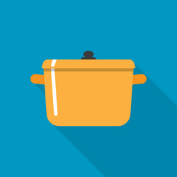 Cartoon of a simple cooking pot Royalty Free Vector Image