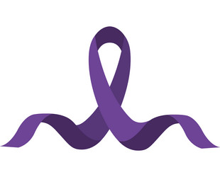 Epilepsy purple ribbon Royalty Free Vector Image
