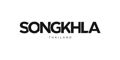 Songkhla in the thailand emblem the design Vector Image