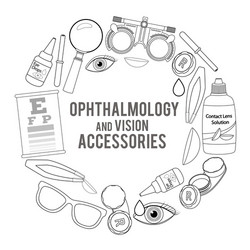Optics and visual acuity Royalty Free Vector Image