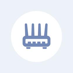Three antenna router icon outline style Royalty Free Vector