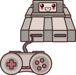 Console videogame isolated cute kawaii cartoon Vector Image