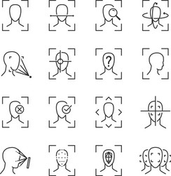 Biometric identification or facial recognition Vector Image