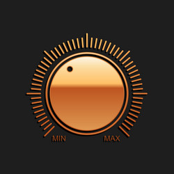 Black dial knob level technology settings icon Vector Image