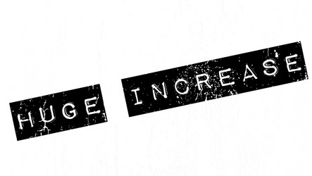 Huge increase rubber stamp Royalty Free Vector Image