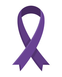 Epilepsy purple ribbon Royalty Free Vector Image