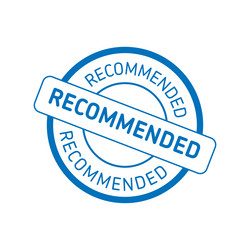 Graphic rubber stamp of recommended Royalty Free Vector