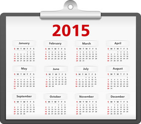 Mini cute calendar 2015 seasons Royalty Free Vector Image