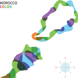 Color map of morocco country Royalty Free Vector Image