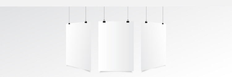 Big white banner background template Royalty Free Vector