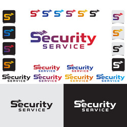 Ss letter typography security service logo Vector Image