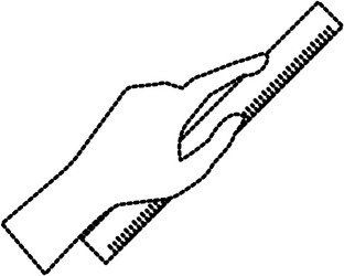 Hand with ruler Royalty Free Vector Image - VectorStock