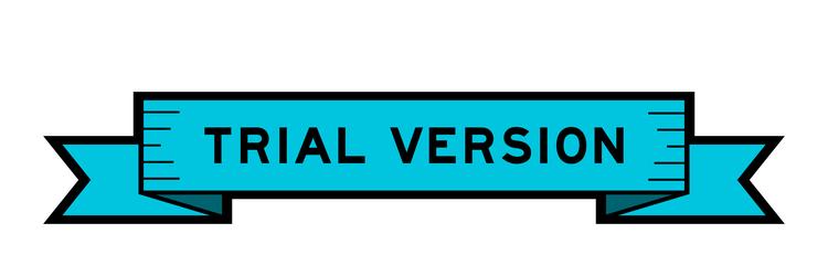 Ribbon label banner with word demo version Vector Image