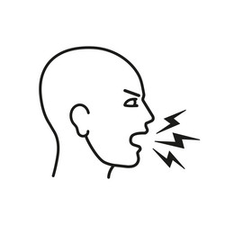 Bullying icon design in outline style Royalty Free Vector