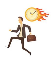 Deadline missing and bad time management Vector Image