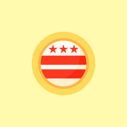 Washington dc - circular flag Royalty Free Vector Image