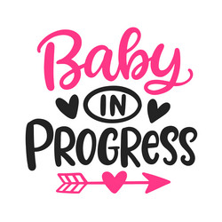 Baby in progress on white background Royalty Free Vector