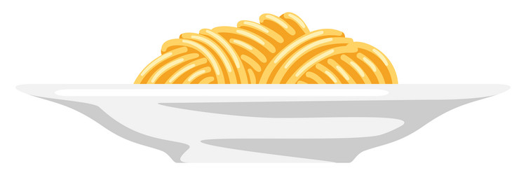 Italian pasta spaghetti on plate Royalty Free Vector Image