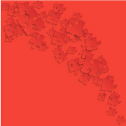 Red puzzles pieces jigsaw - background Royalty Free Vector
