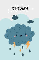 Angry Weather Clouds Characters Cartoon Vector Images (over 160)