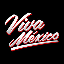 Viva mexico long live spanish text Royalty Free Vector Image