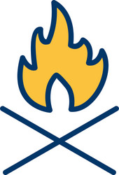 Bone fire icon Royalty Free Vector Image - VectorStock