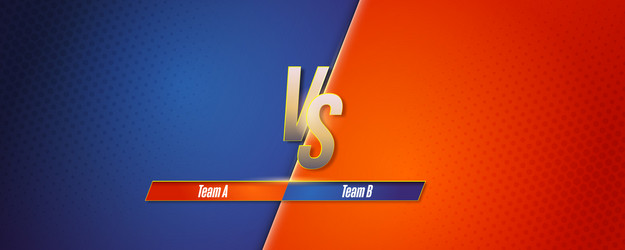 Versus screen design battle headline template Vector Image